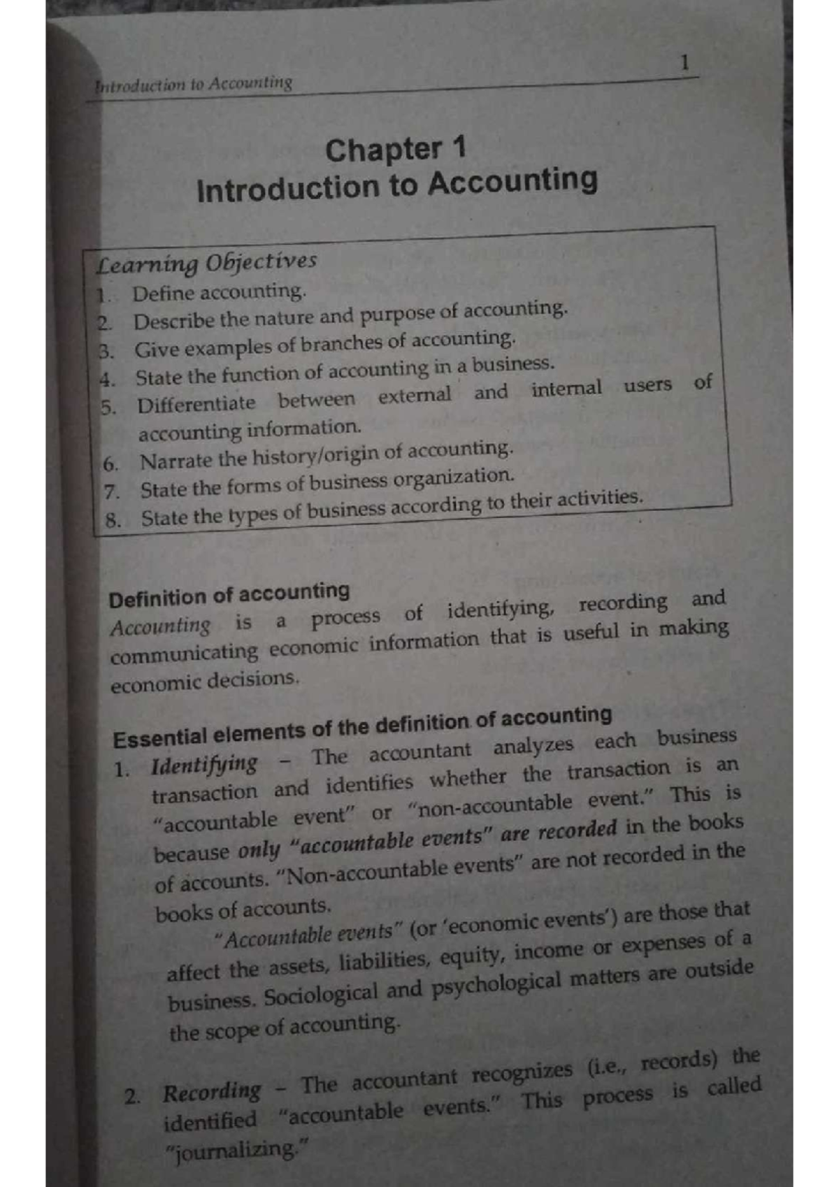 Financial Accounting and Reporting- CHAPTER 1 - 1 Introduction to ...