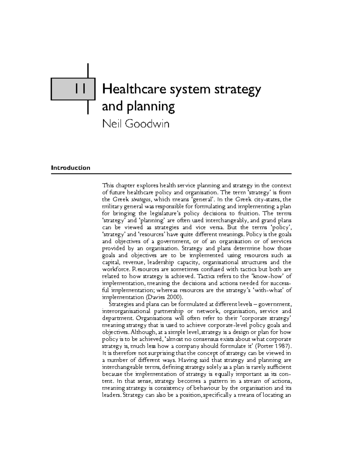 31 - Tugas - 11 Healthcare system strategy and planning Neil Goodwin ...