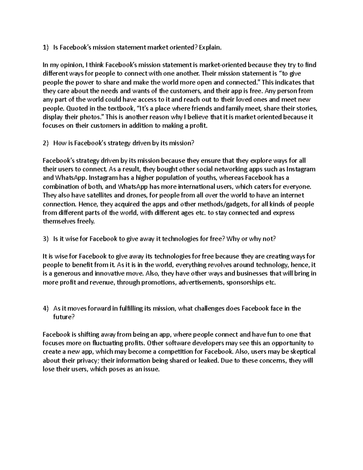 Facebook Case - Case assigned from Case assigned from Marketing: An ...