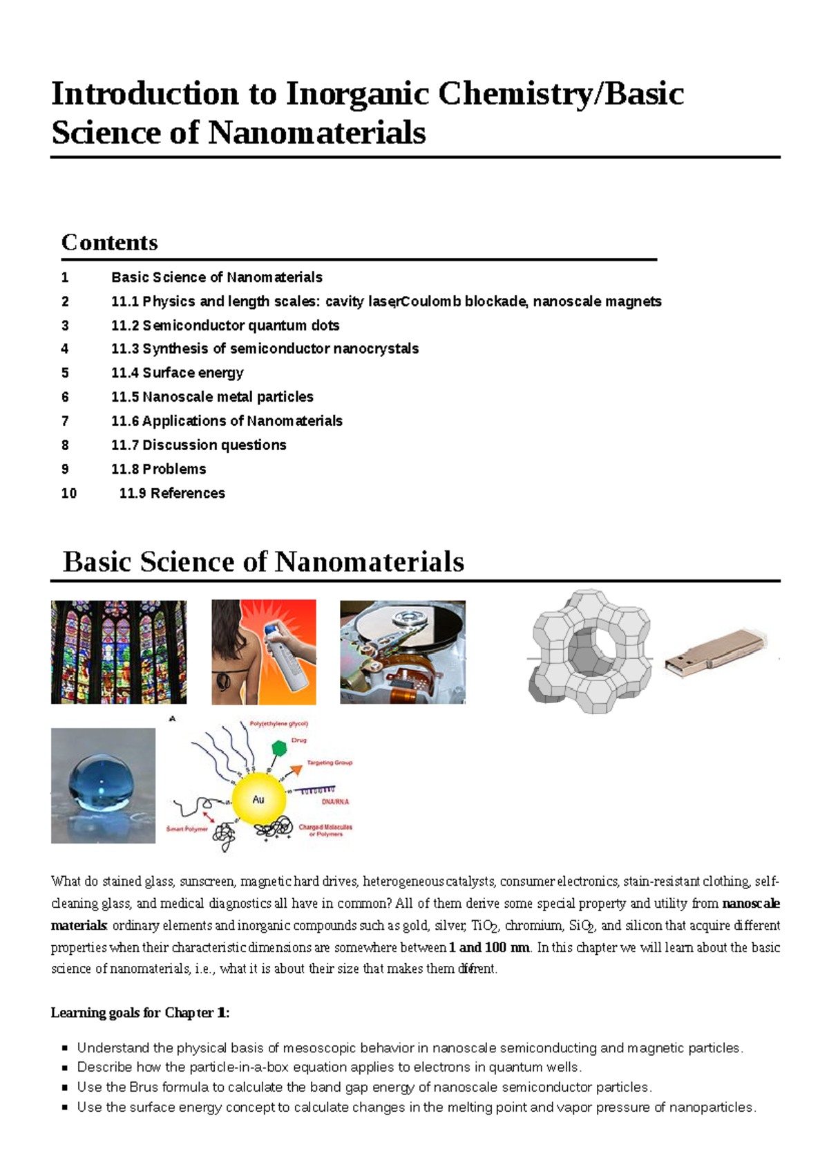 Introduction to Inorganic Chemistry Basic Science of Nanomaterials ...