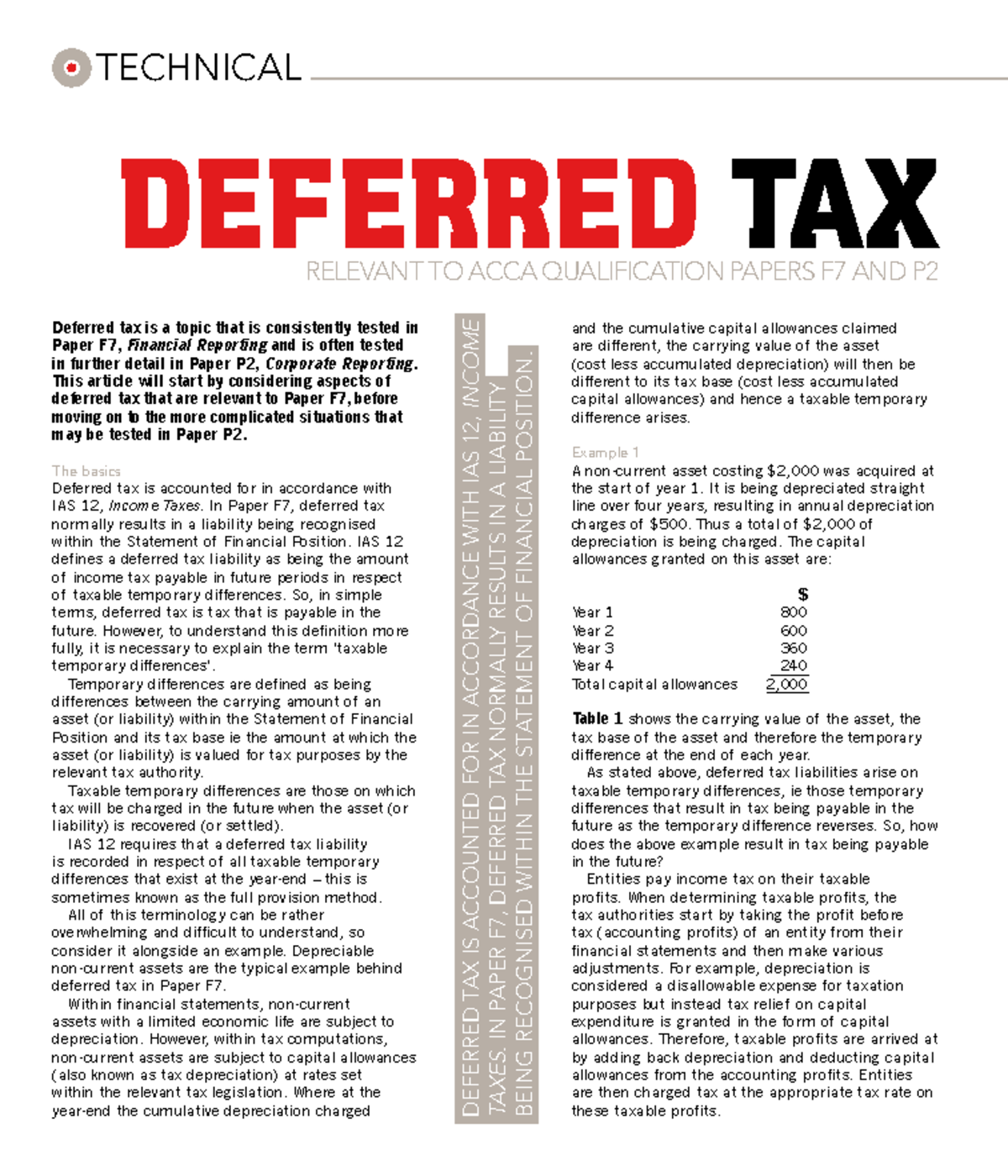 Deffered tax Lecture Notes - Deferred tax is a topic that is ...