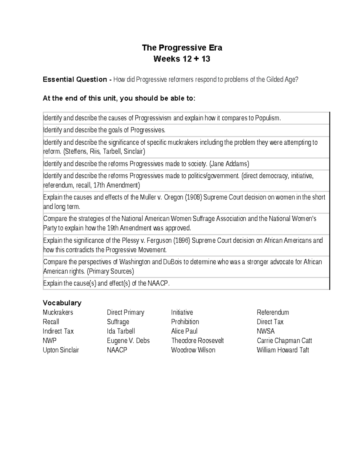 The+Progressive+Era+(1) - The Progressive Era Weeks 12 + 13 Essential ...