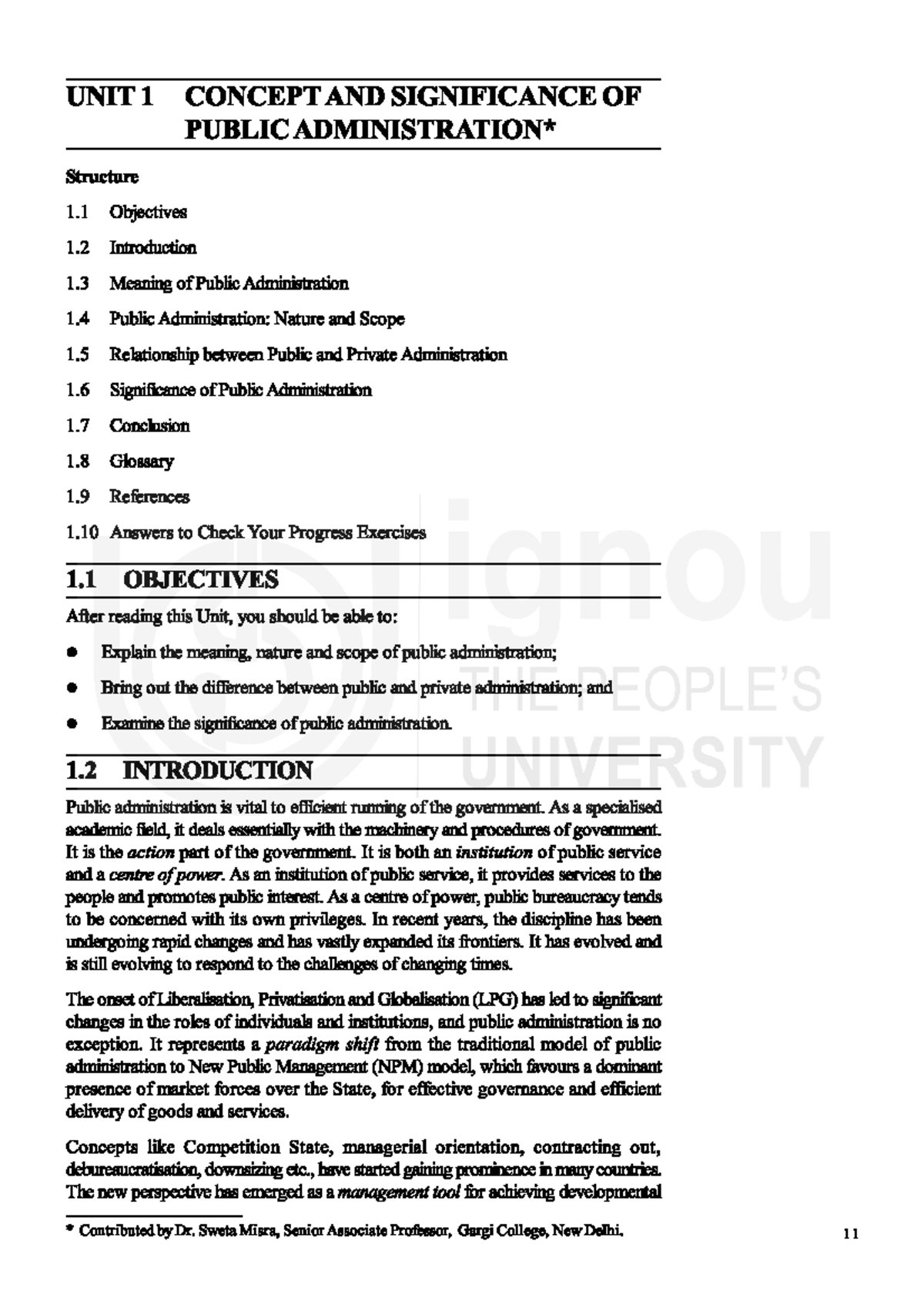 Unit-1 - Study material - Bachelor of Arts (Hons) Political Science ...