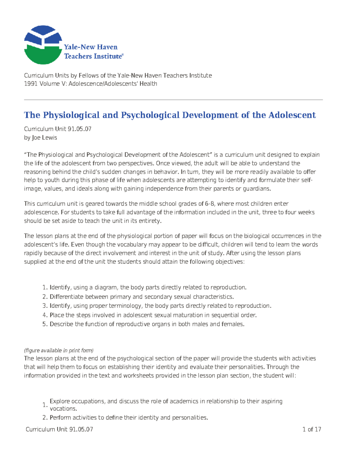 Week-002-Adolescence-and-Adulthood-1-1 - Curriculum Units by Fellows of ...