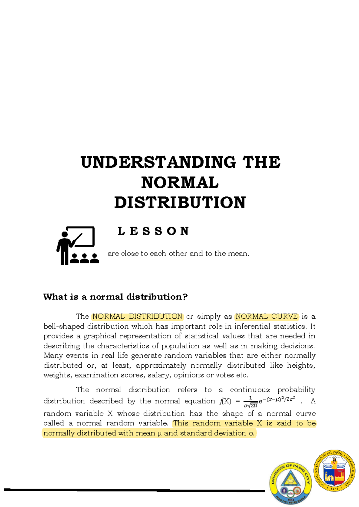 Statistics and Probability - Understanding the Normal Distribution ...
