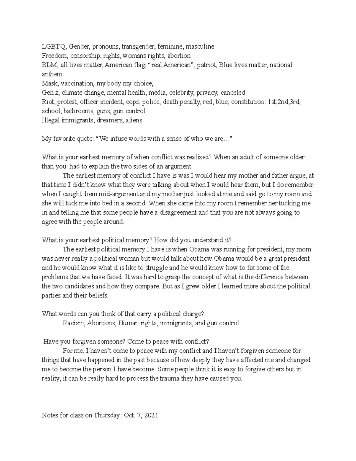 Charged words-political views - LGBTQ, Gender, pronouns, transgender ...