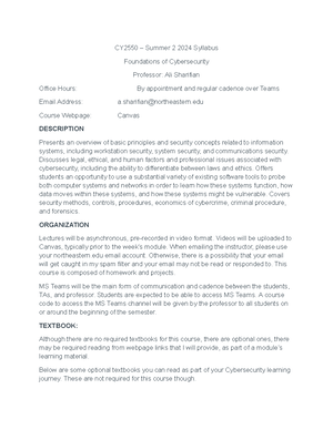 Cryptography - Prof. Kharraz - week 2 - Cryptography Cryptography Robust cryptography is ...