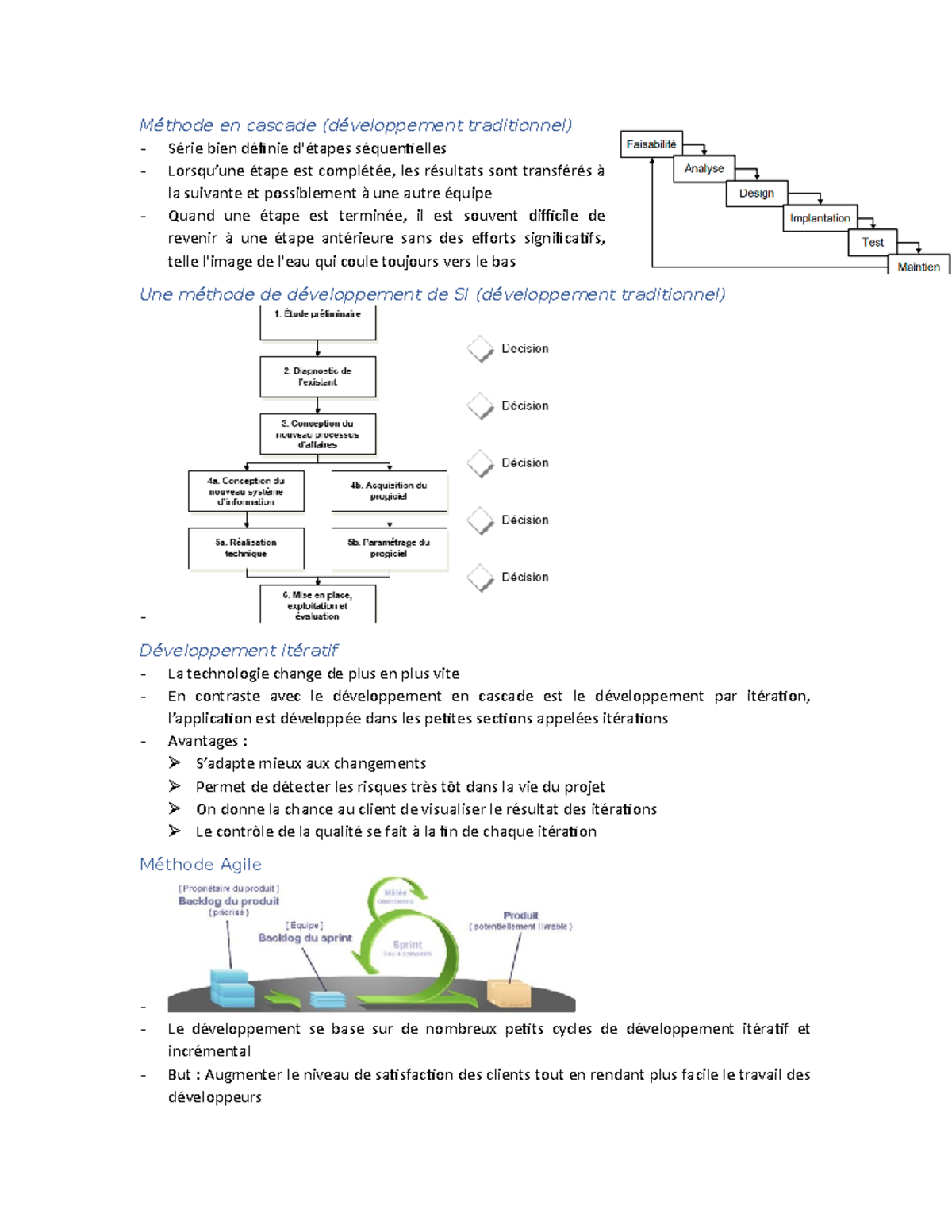 Méthode des développements des systèmes - Méthode en cascade ...