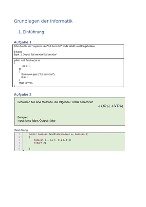 Grundlagen der Technischen Informatik - Grundlagen der Informatik II ...