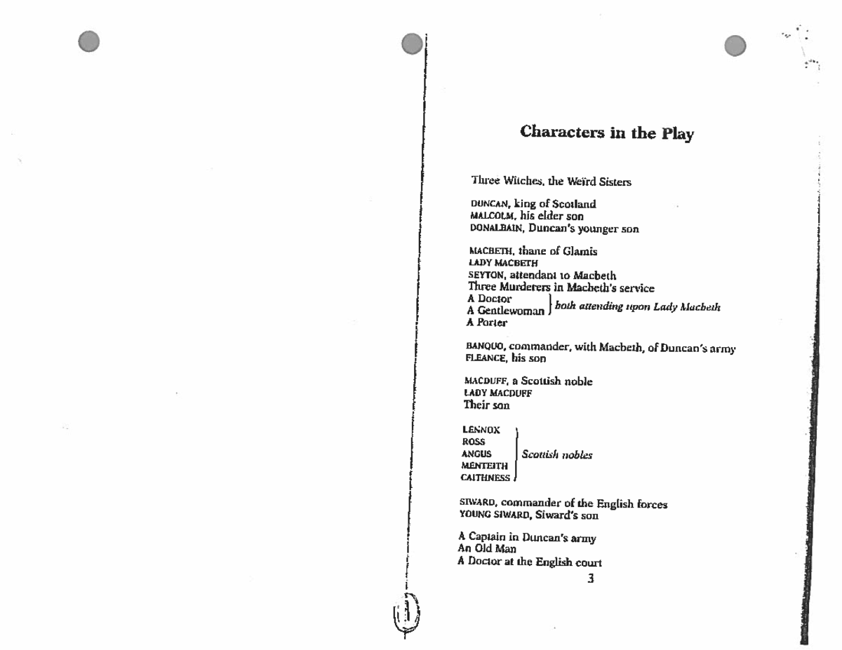 Macbeth act 1 - ENGL 450 - Studocu