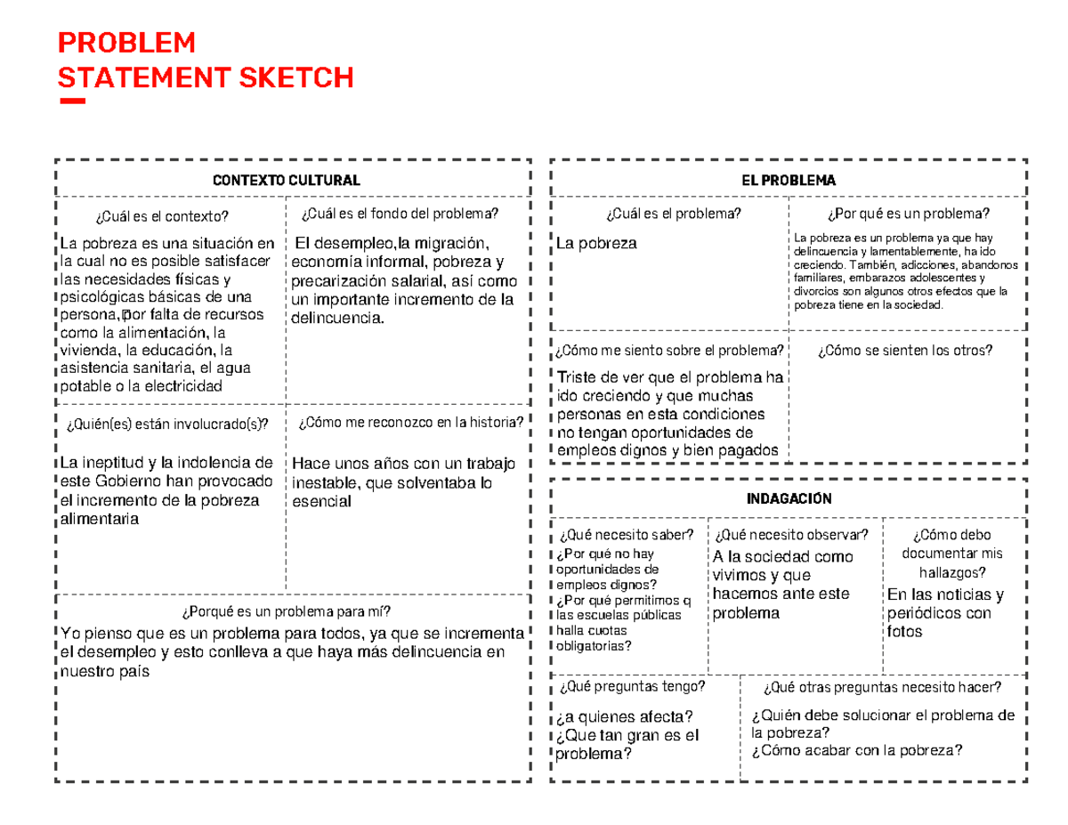 Toolkit Problem Statement Pobreza - PROBLEM STATEMENT SKETCH ¿Cuál es ...