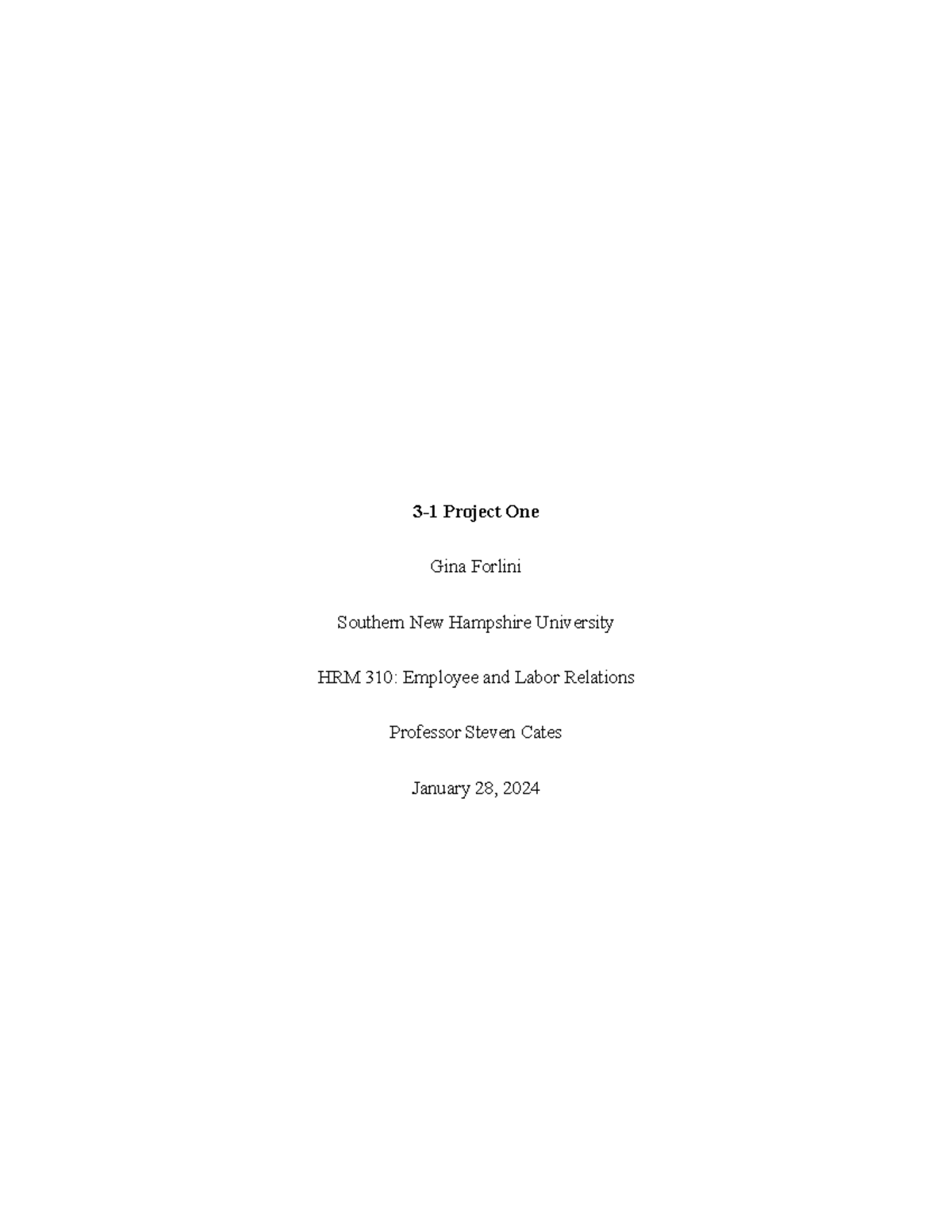 3-1 project one - 150/150 - 3-1 Project One Gina Forlini Southern New ...