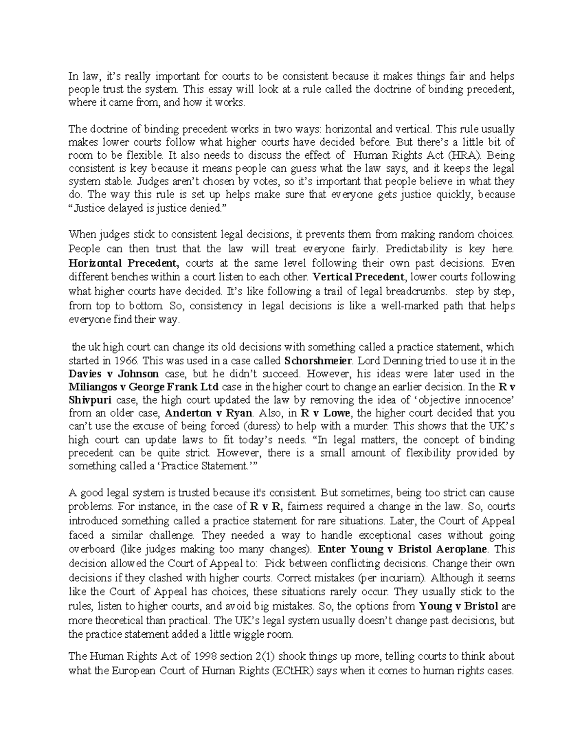 DOBP 12345 - all perfect essays - In law, it’s really important for ...