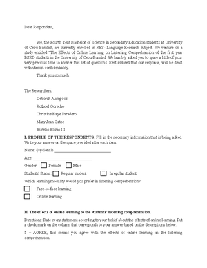 Problem Formulation Rubric - PRACTICAL RESEARCH 2 (QUANTITATIVE ...
