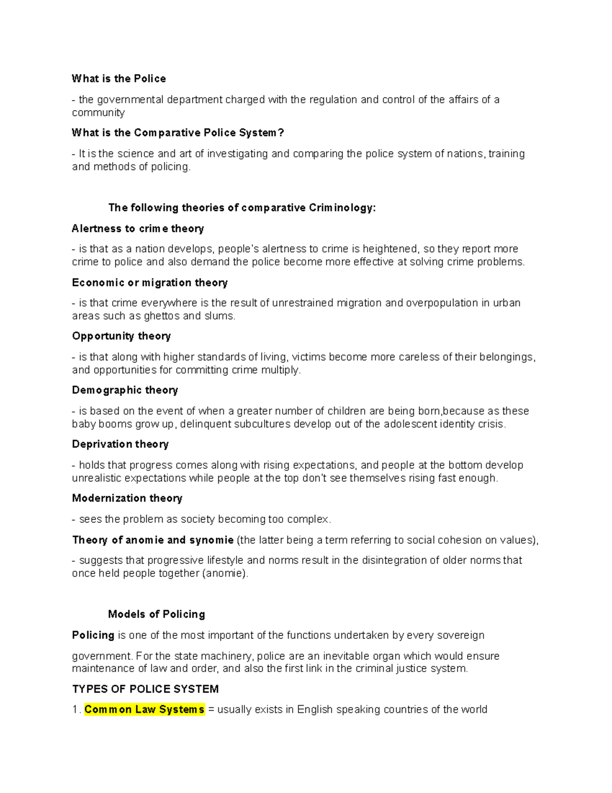 LEA Reviewer - law enforcement administration - What is the Police the ...