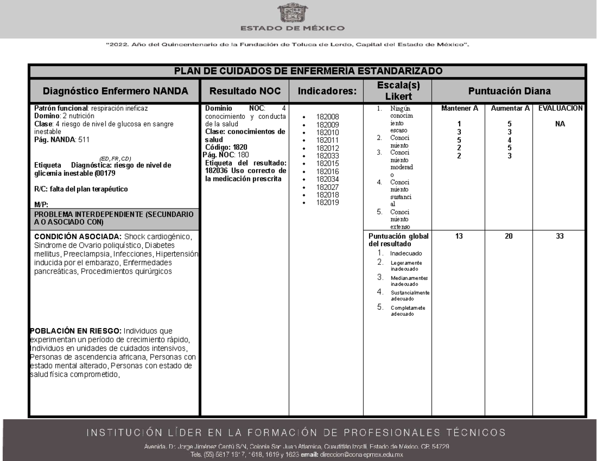 Diabetes Millitus - PLAN DE CUIDADOS DE ENFERMERÍA ESTANDARIZADO ...
