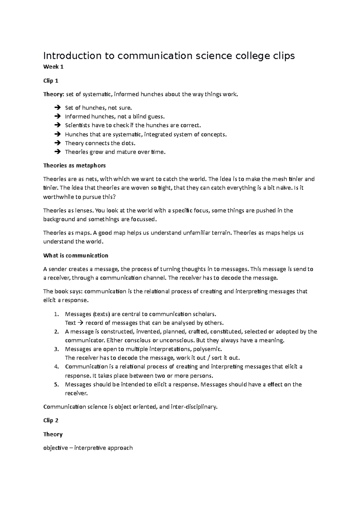 Intr comm college clips - Introduction to communication science college ...