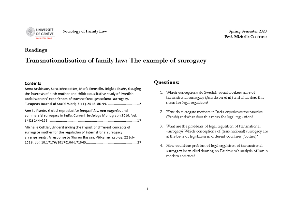 FAMILY LAW - SUMMARY - TERM 1 - NOTES - DETAILED - LAW2020 - Exeter ...