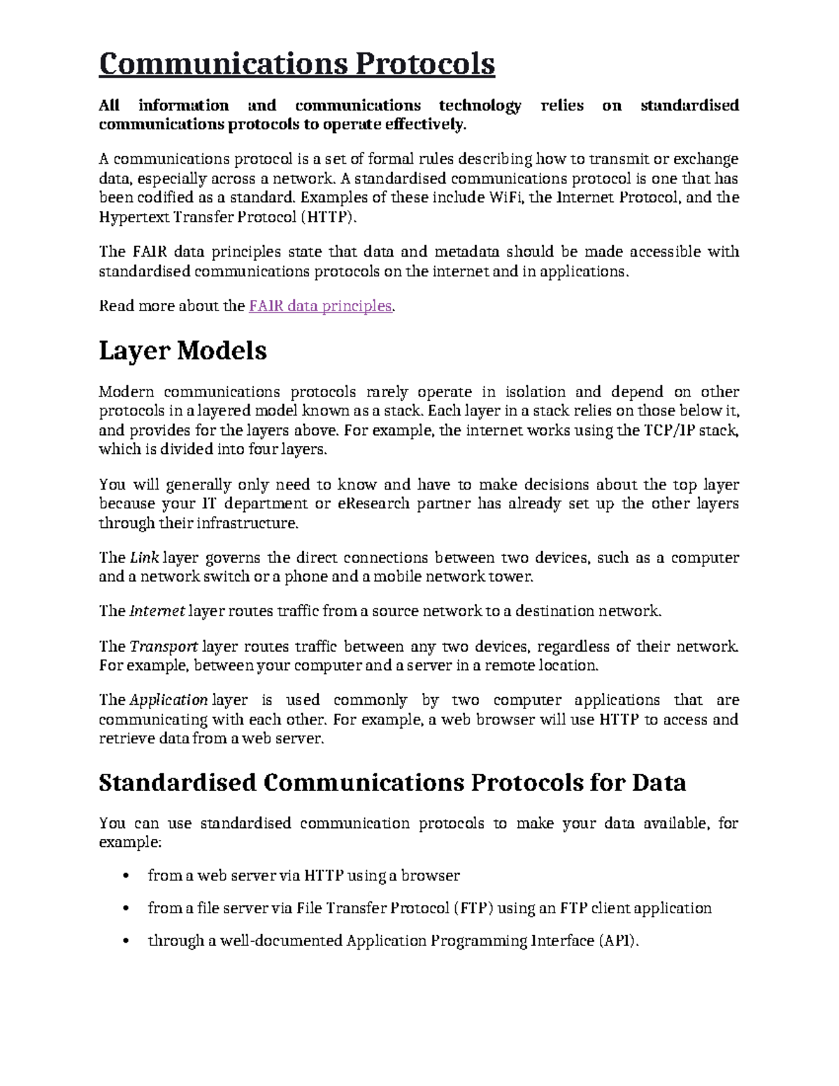 Communications Protocols - A communications protocol is a set of formal ...