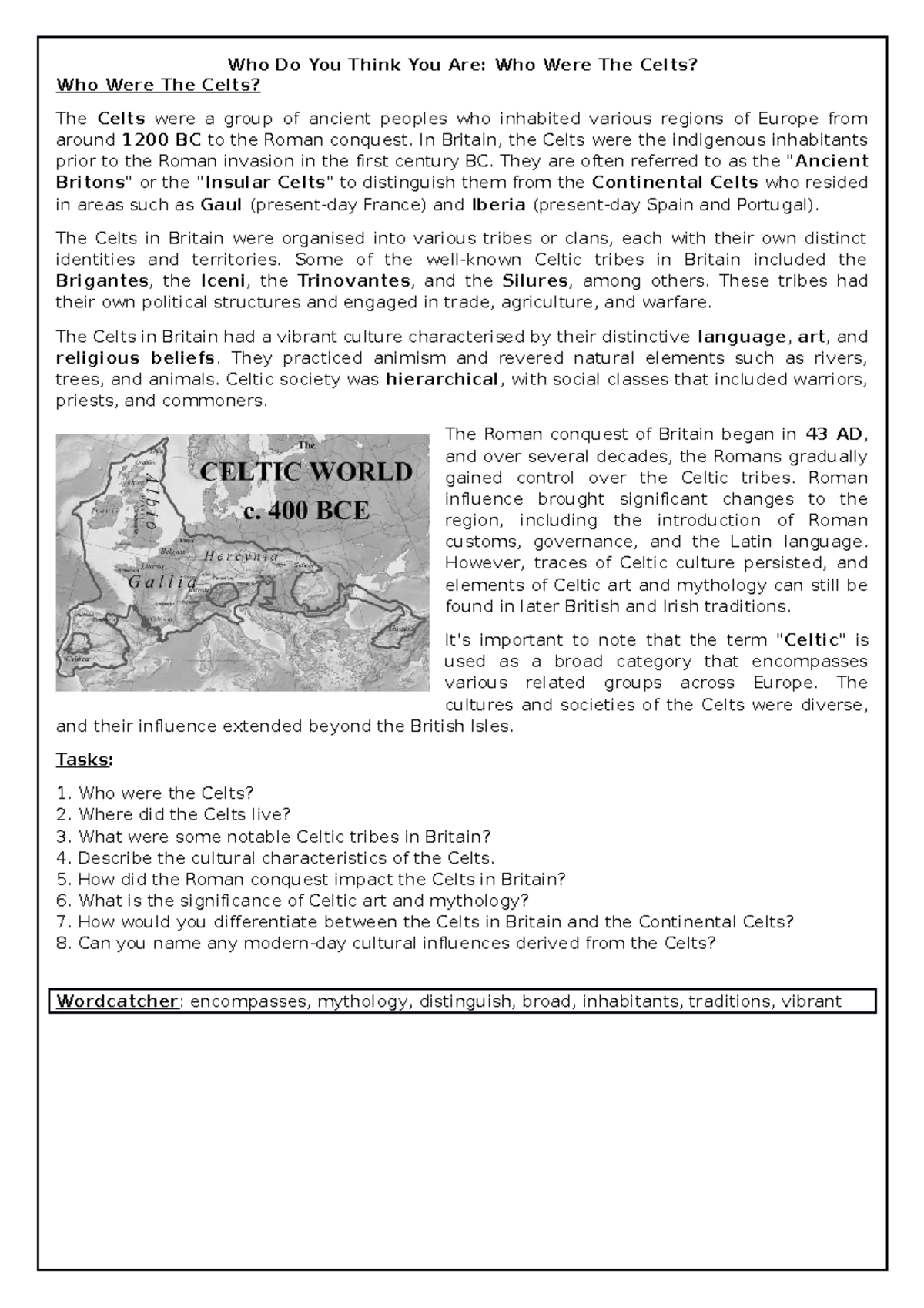 Who Were The Celts - Who Do You Think You Are: Who Were The Celts? Who ...