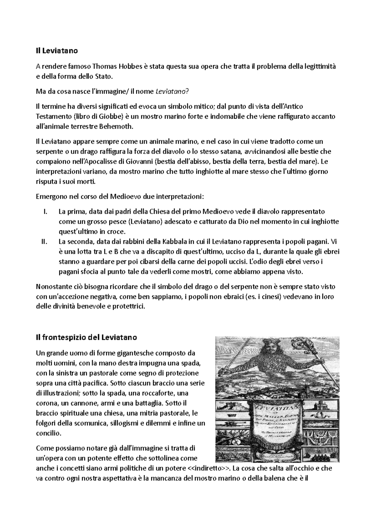 Il Leviatano - Ma da cosa nasce l’immagine/ il nome Leviatano? Il ...