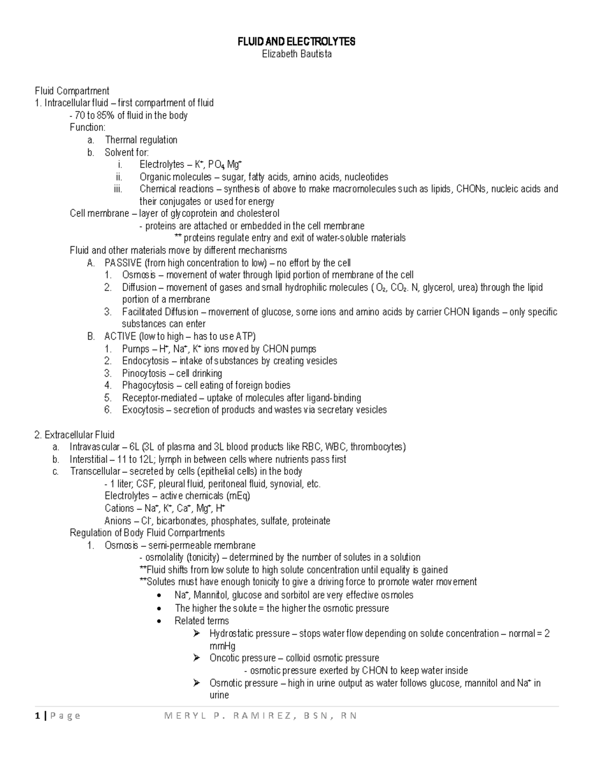 642689525 Fluid AND Electrolytes docx - FLUID AND ELECTROLYTES ...
