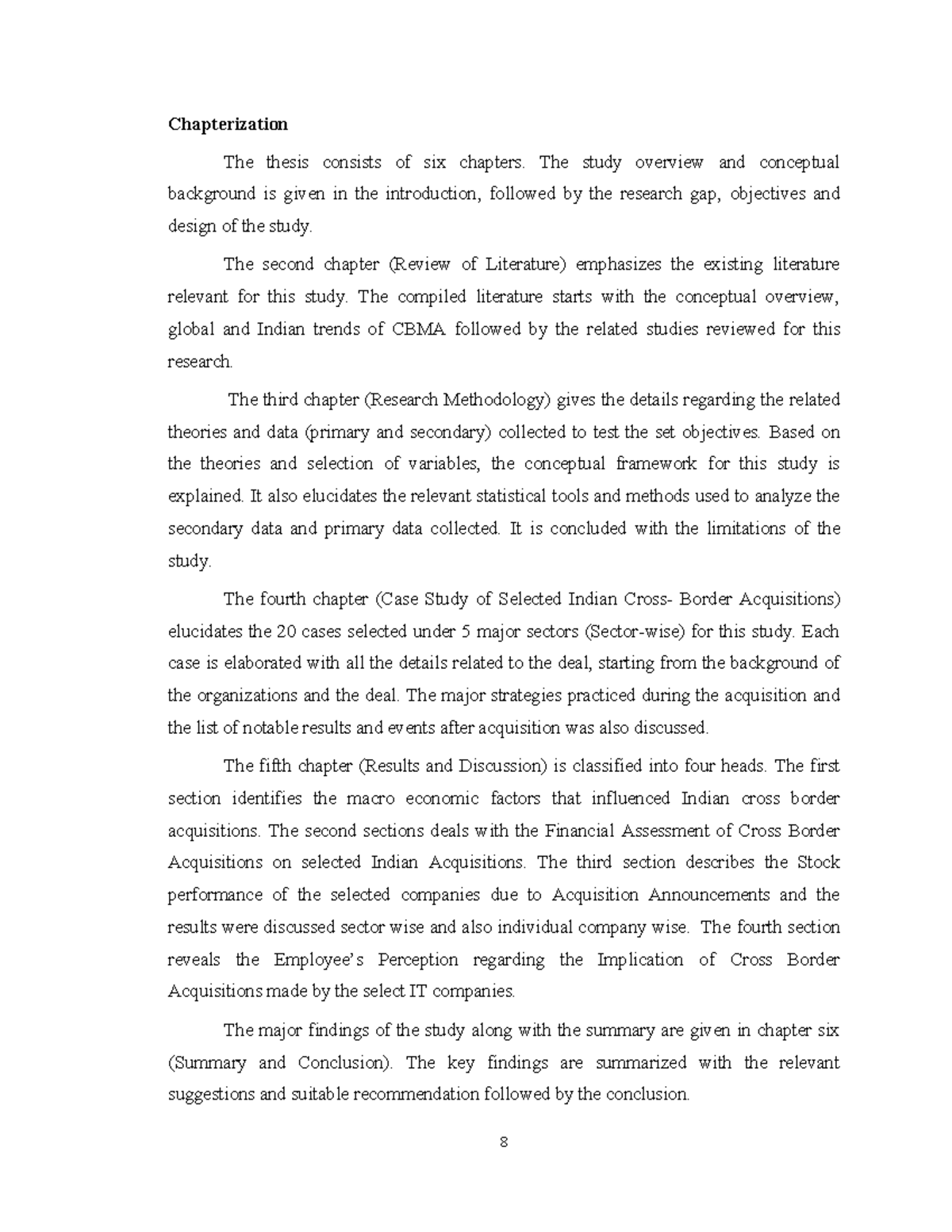 Bussines Ethics(BE)-2 - Chapterization The thesis consists of six ...