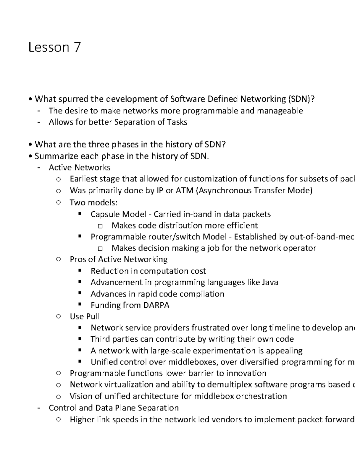 Lesson 7 - Notes from lecture videos - What spurred the development of ...