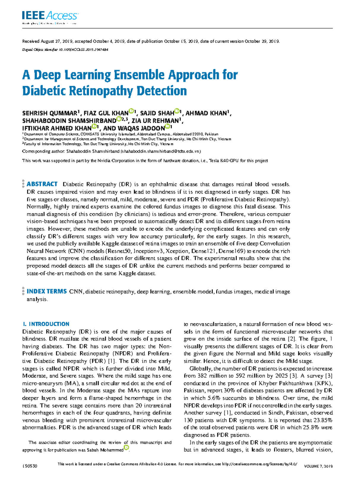 A Deep Learning Ensemble Approach for Diabetic Retinopathy Detection ...