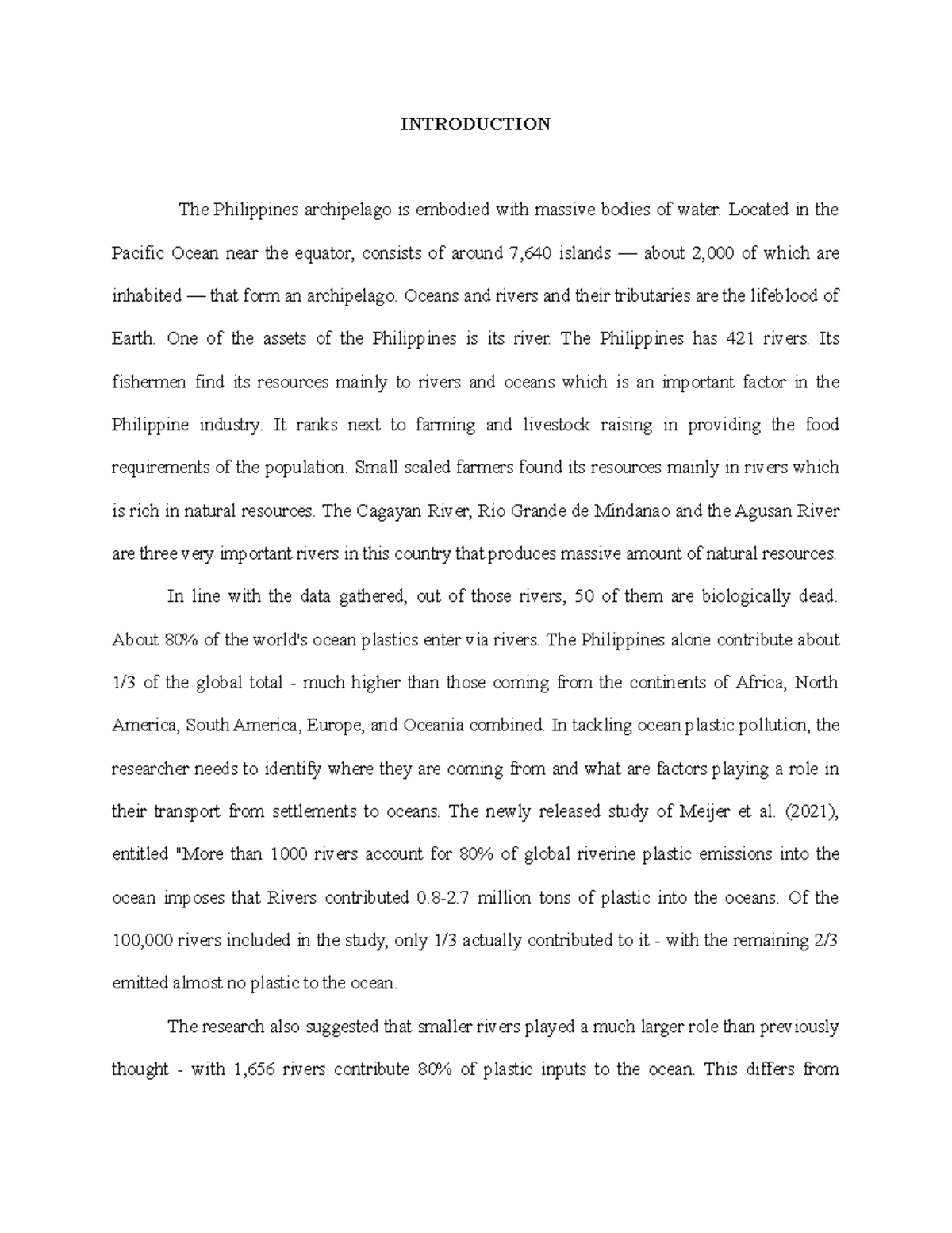 Research Project Thesis in Engineering - INTRODUCTION The Philippines ...