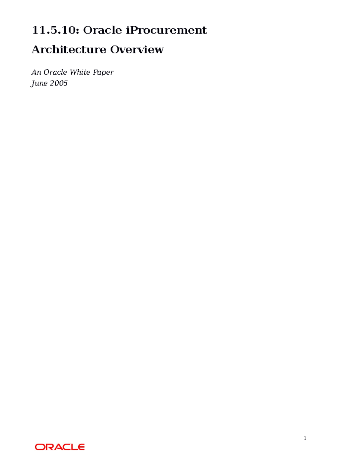 I Procurement Architecture 11i - 11.5: Oracle iProcurement Architecture ...