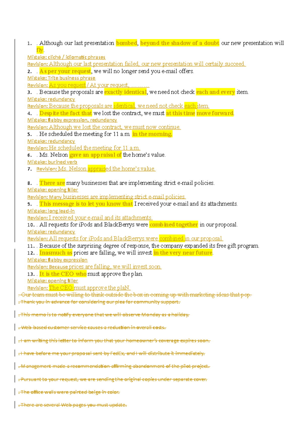 Ex U6 BC -1 - practice - 1.. Although our last presentation bombed ...