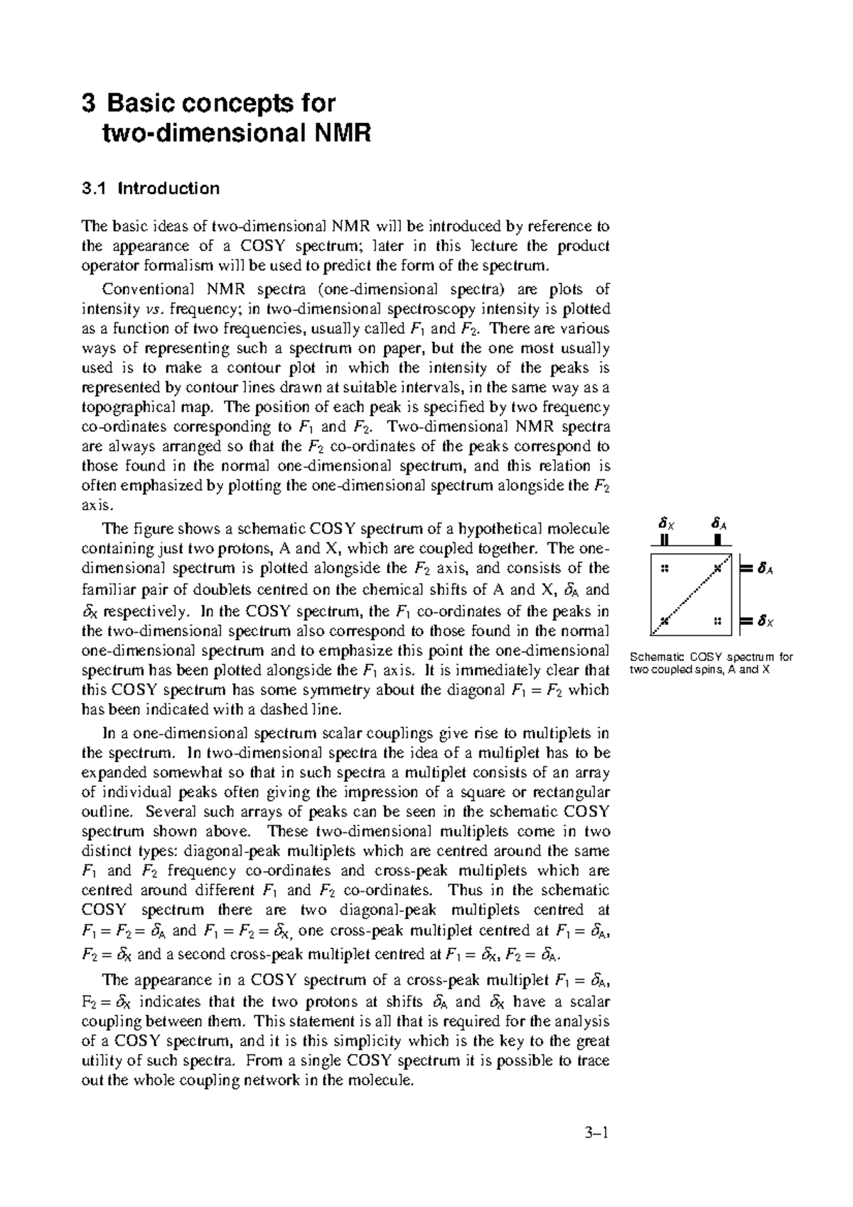 Basic concepts for two dimensional NMR 33p - ####### 3 Basic concepts for ####### two ...