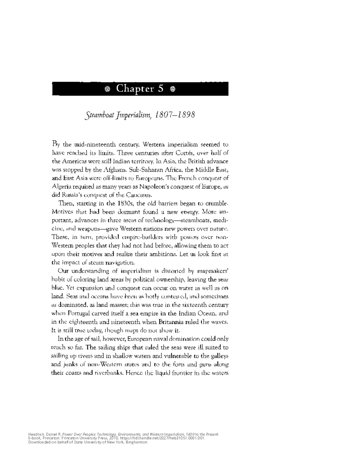 Headrick Chapter 5 - class reading - E-book, Princeton: Princeton ...