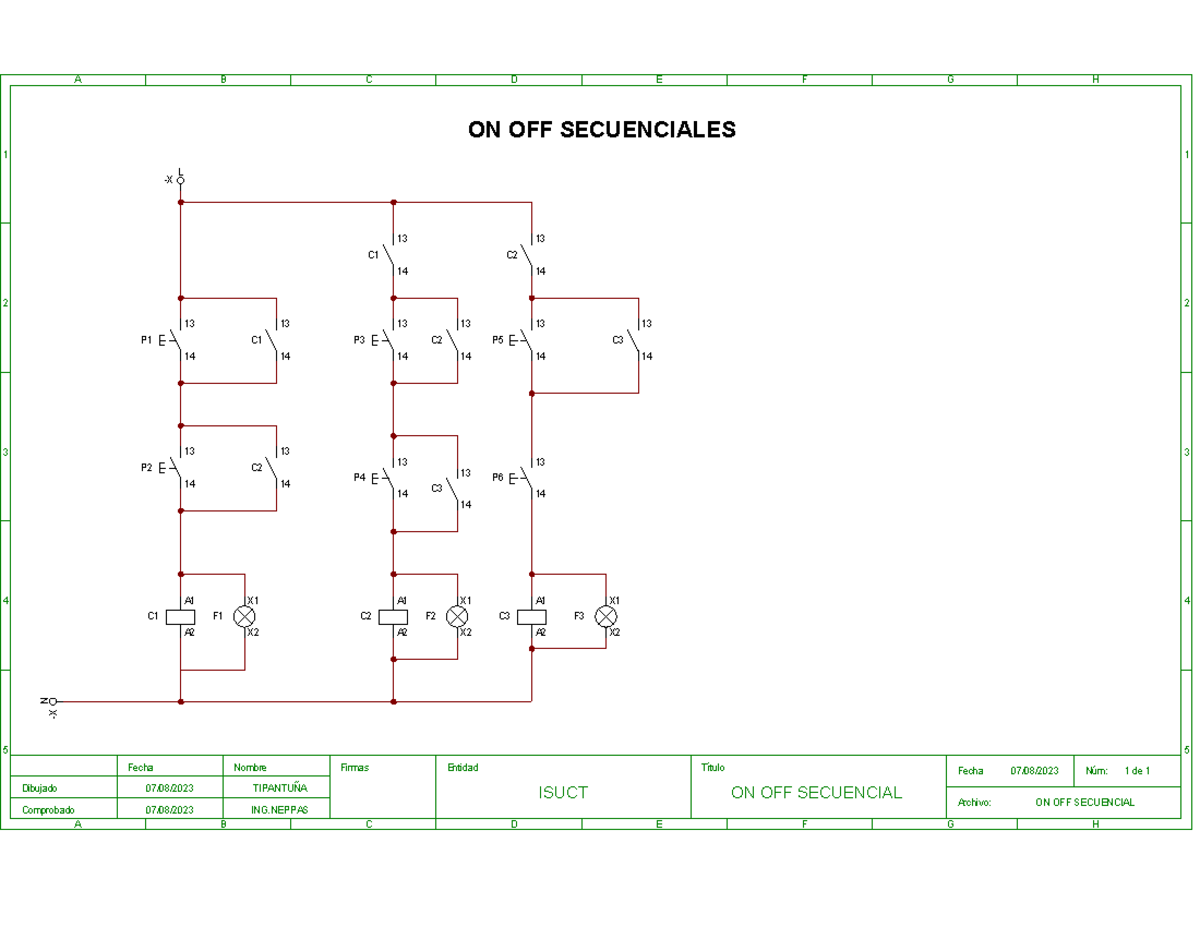 24 ON OFF Secuencia - sdnkdksn - A A B B C C D D E E F F G G H H 1 1 2 ...
