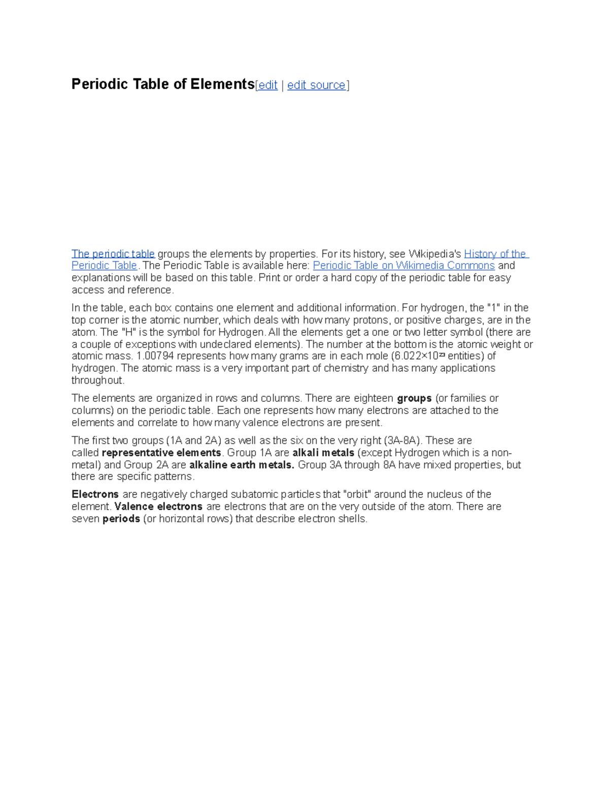 Chemestry part 1 - Lecture notes 12 - Periodic Table of Elements [edit ...