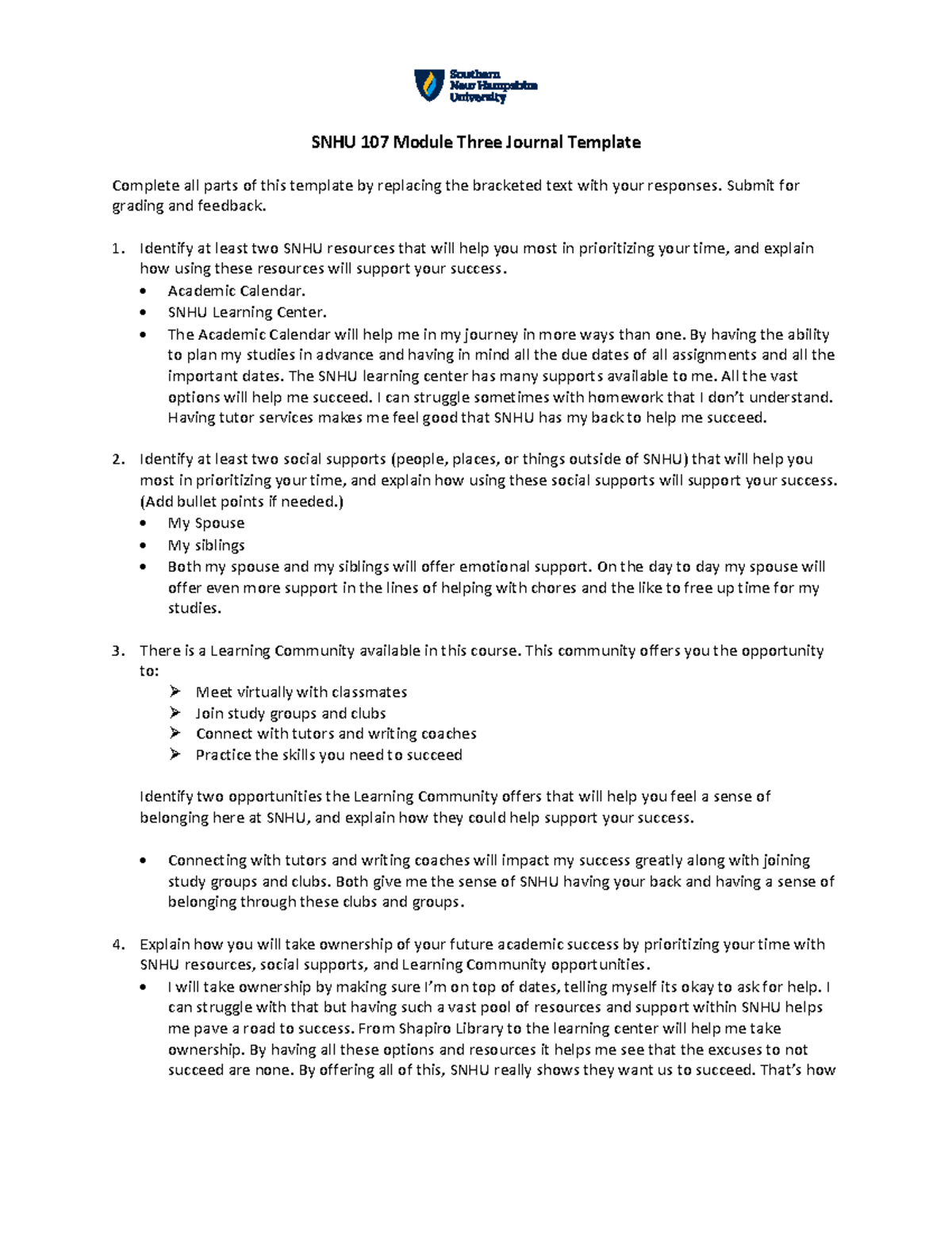 107 Module Three Journal finished - SNHU 107 Module Three Journal ...