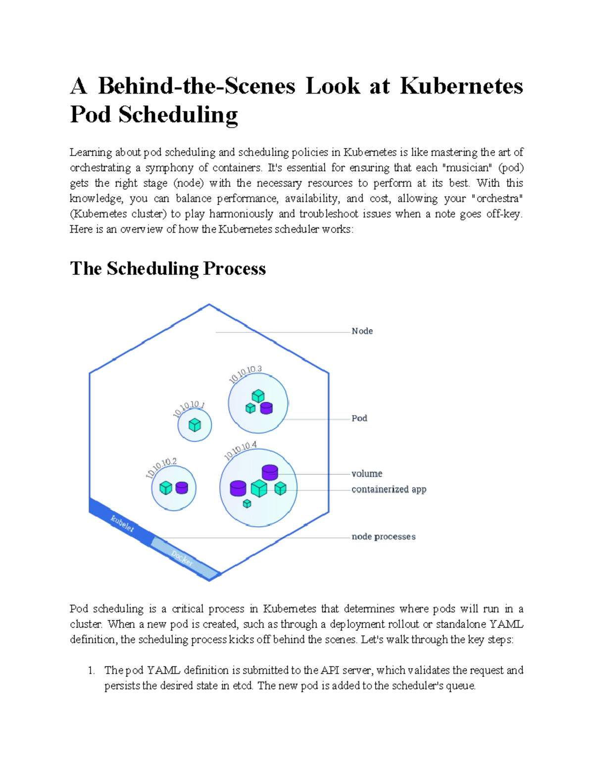 A Behind-the-Scenes Look, at Kubernetes Pod Scheduling - A Behind-the ...
