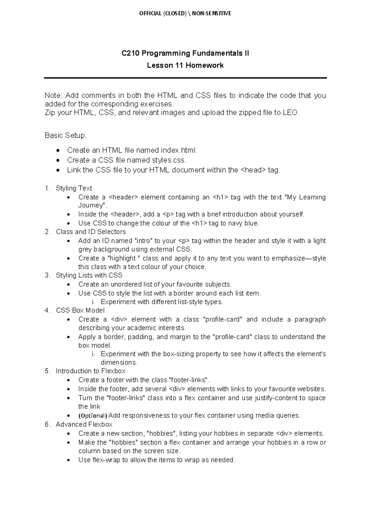C210 L11 Homework - sdfghjkl - OFFICIAL (CLOSED) \ NON-SENSITIVE C210 Programming Fundamentals ...