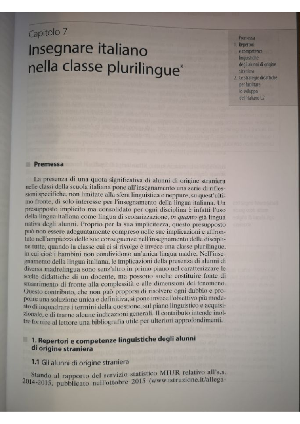 Cap. 7 Insegnare e apprendere italiano nella scuola dell'infanzia e ...