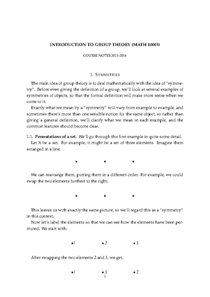 Introduction to Group Theory Exam Solutions 2018 - Introduction to ...