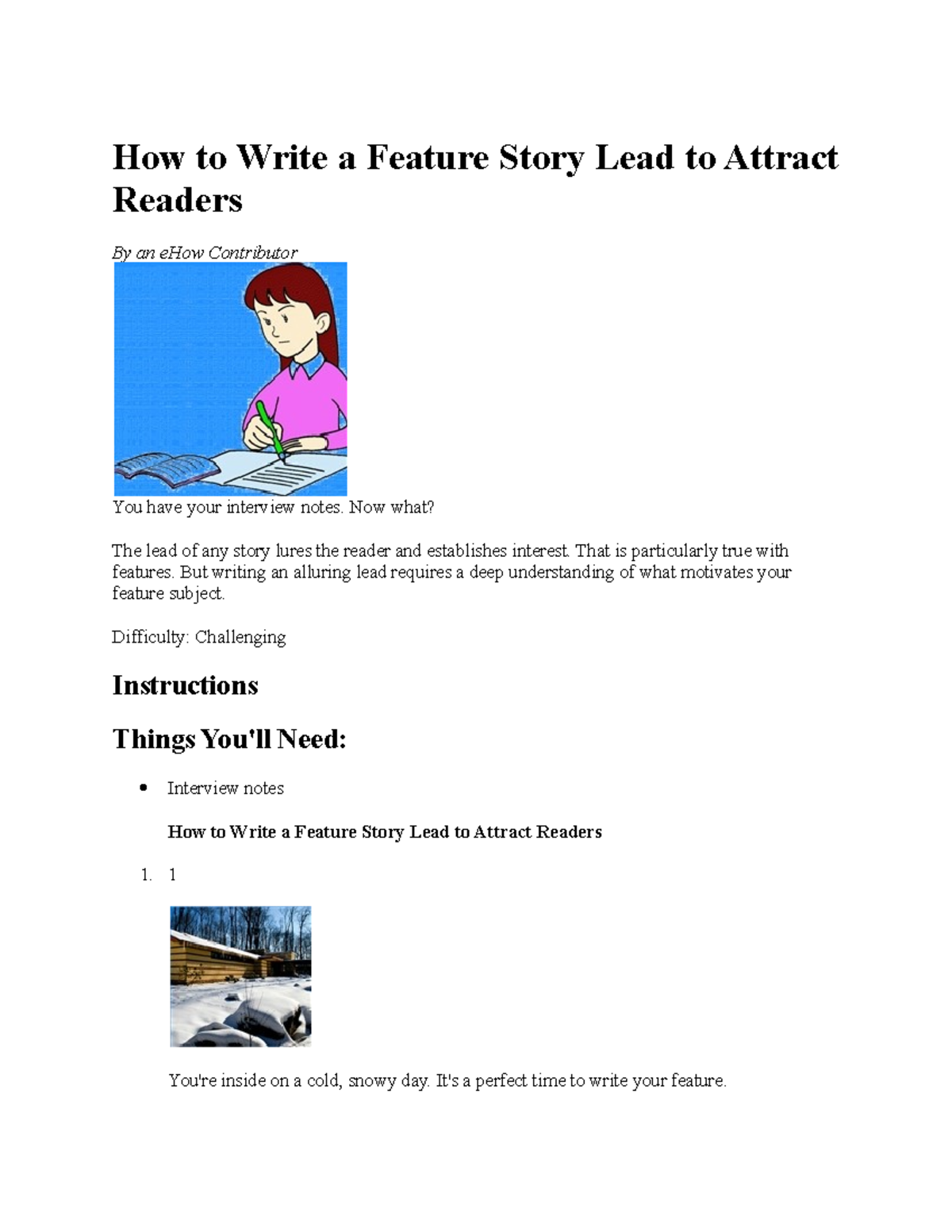 Idioms JAM - MASTERAL - How to Write a Feature Story Lead to Attract ...