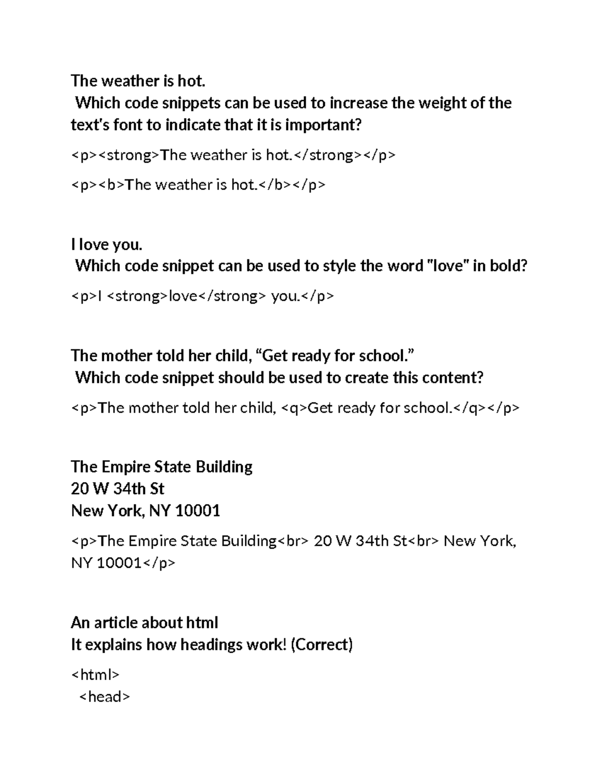 Cheat Sheet - Copy - sacsspjaf - The weather is hot. Which code ...