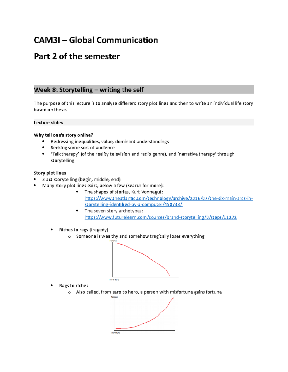 Lecture slides - week 8 - CAM3I – Global Communication Part 2 of the semester Week 8 ...