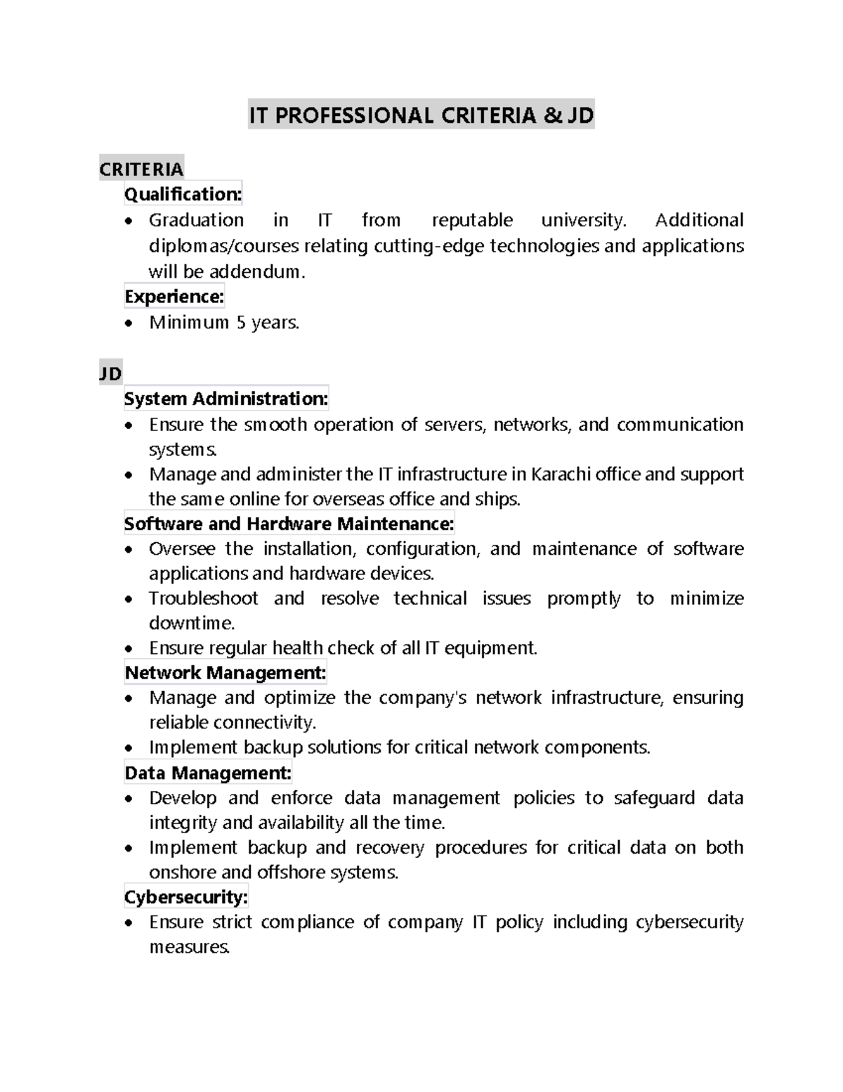 Ad 4 IT - Summary Histology anatomy - IT PROFESSIONAL CRITERIA & JD ...