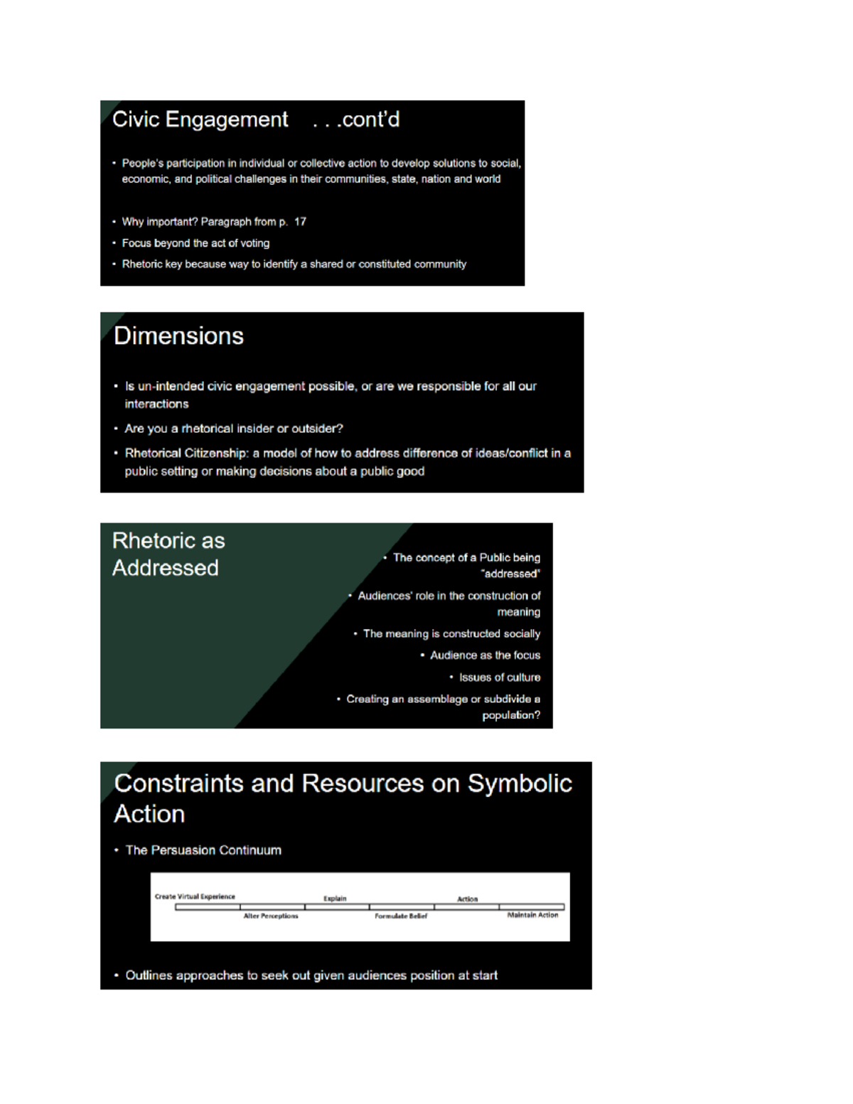 Civic Engagement Notes - COMM 230 - Studocu