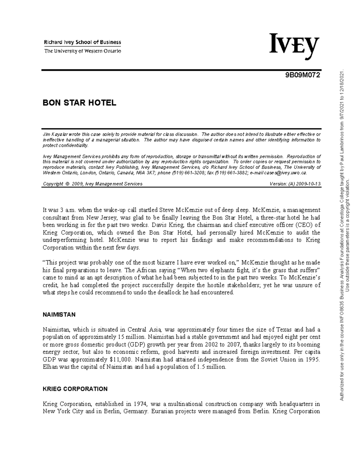 Bon Star Hotel-Student Version - S w 9B09M BON STAR HOTEL Jim Kayalar ...