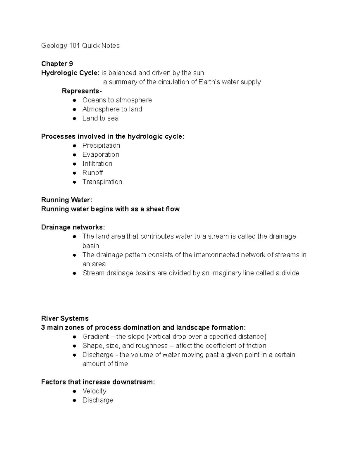 Geology 101 Quick Notes Chapter 9 - Studocu