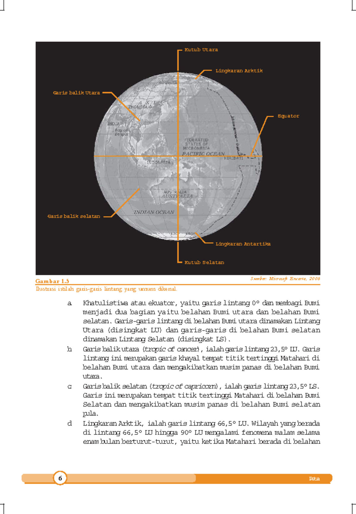 Geografi Politik PDF-15 - 6 Peta a. Khatulistiwa atau ekuator, yaitu ...