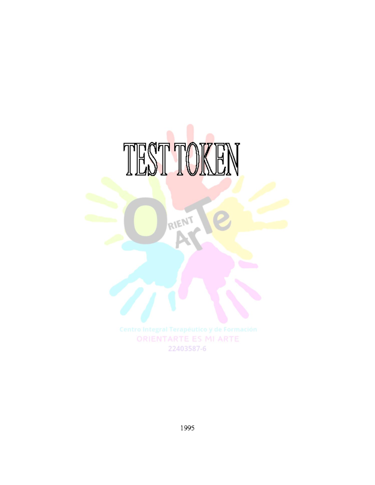 Test token Material Facilitado POR Orientartenr Instagram ...